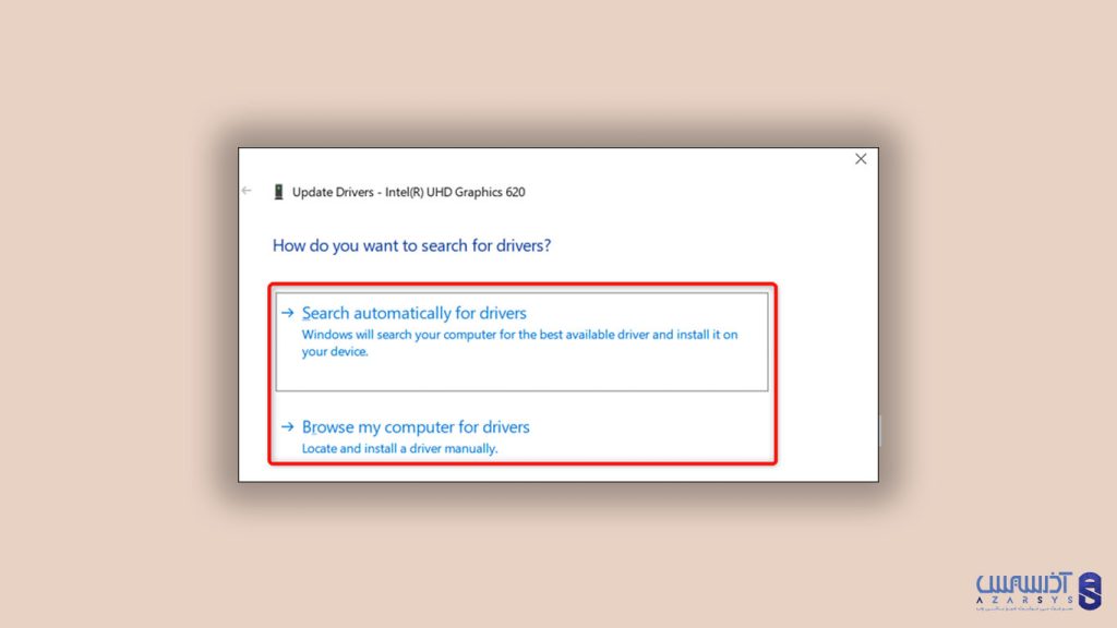 آموزش به روز رسانی درایورها در ویندوز 10 - Azarsys